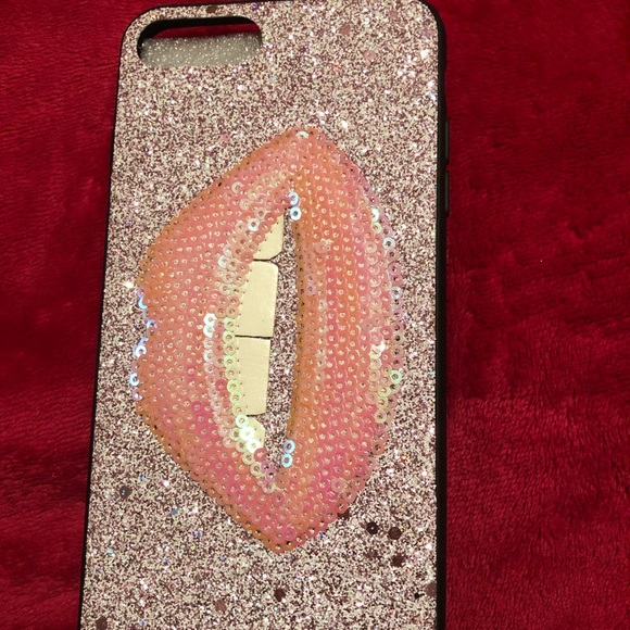 Accessories | Glitter Pink Lips Iphone 78 Plus Case | Poshmark